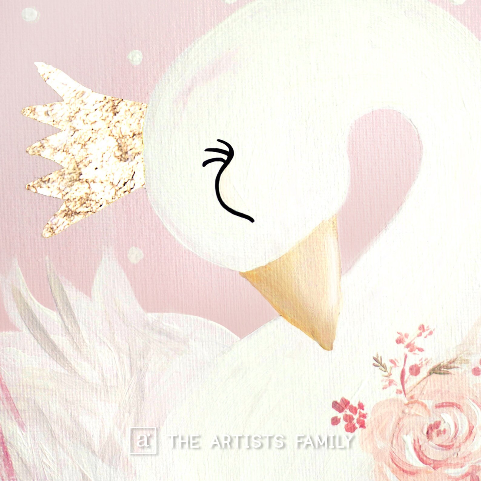 Swan Princess Print Downloadable Prints Pink Art Nursery Decor - Etsy