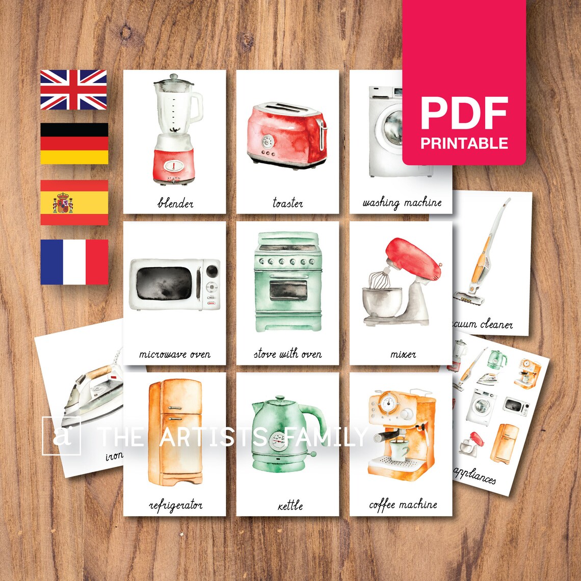 HOME APPLIANCES Card Material Montessori Nomenclature Flash 3 - Etsy