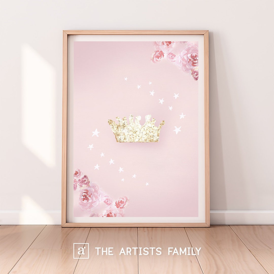 Crown for Swan Princess Downloadable Prints Pink Art Nursery - Etsy