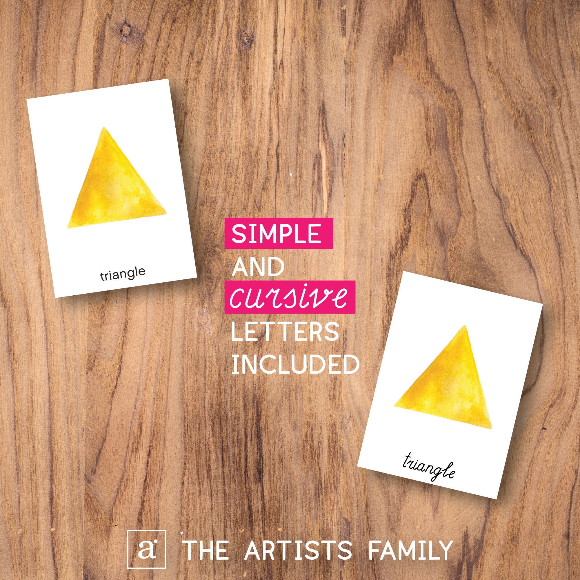 GEOMETRIC SHAPES Card Material Montessori Nomenclature Flash 3 - Etsy