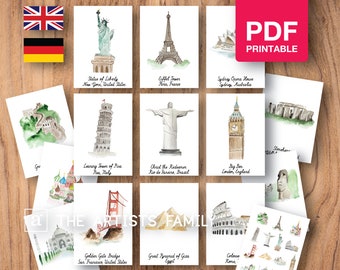 Montessori Flash Cards - Etsy