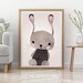 Rabbit Downloadable Prints Illustration Nursery Wall Art Decor Modern ...