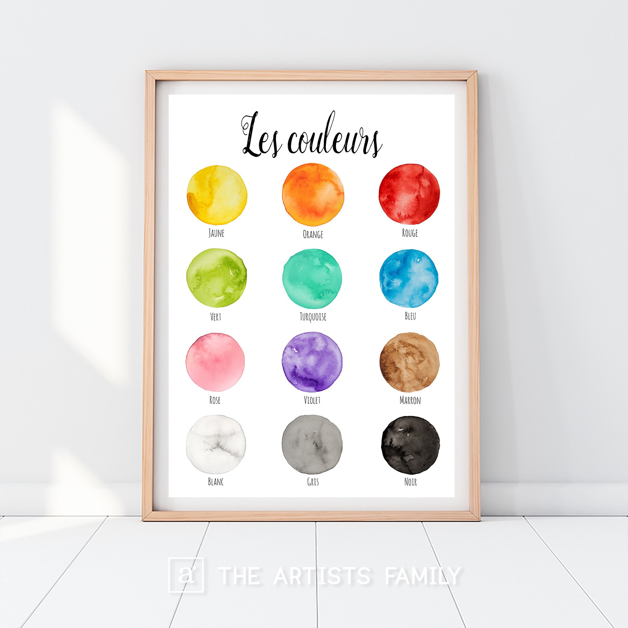 Les Couleurs Français Educative French Downloadable Prints - Etsy
