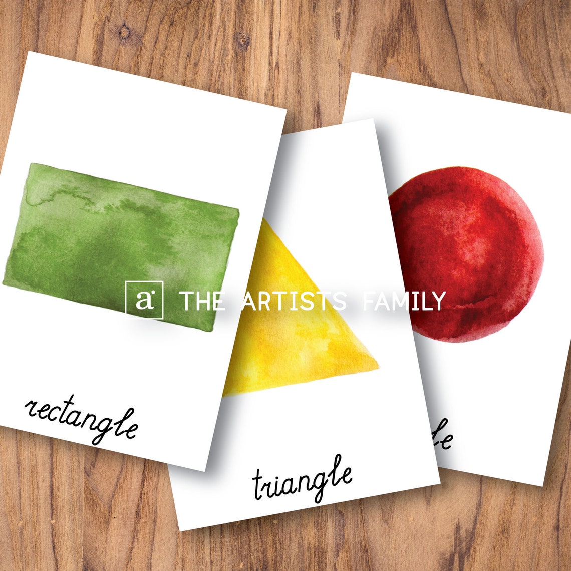 GEOMETRIC SHAPES Card Material Montessori Nomenclature Flash 3 - Etsy