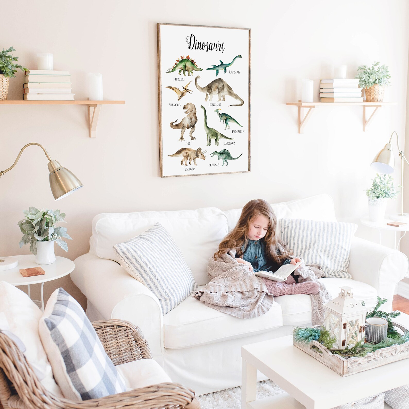 Dinosaur Downloadable Prints Watercolor Montessori Educational | Etsy