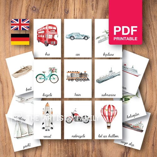 GEOMETRIC SHAPES Card Material Montessori Nomenclature Flash 3 - Etsy