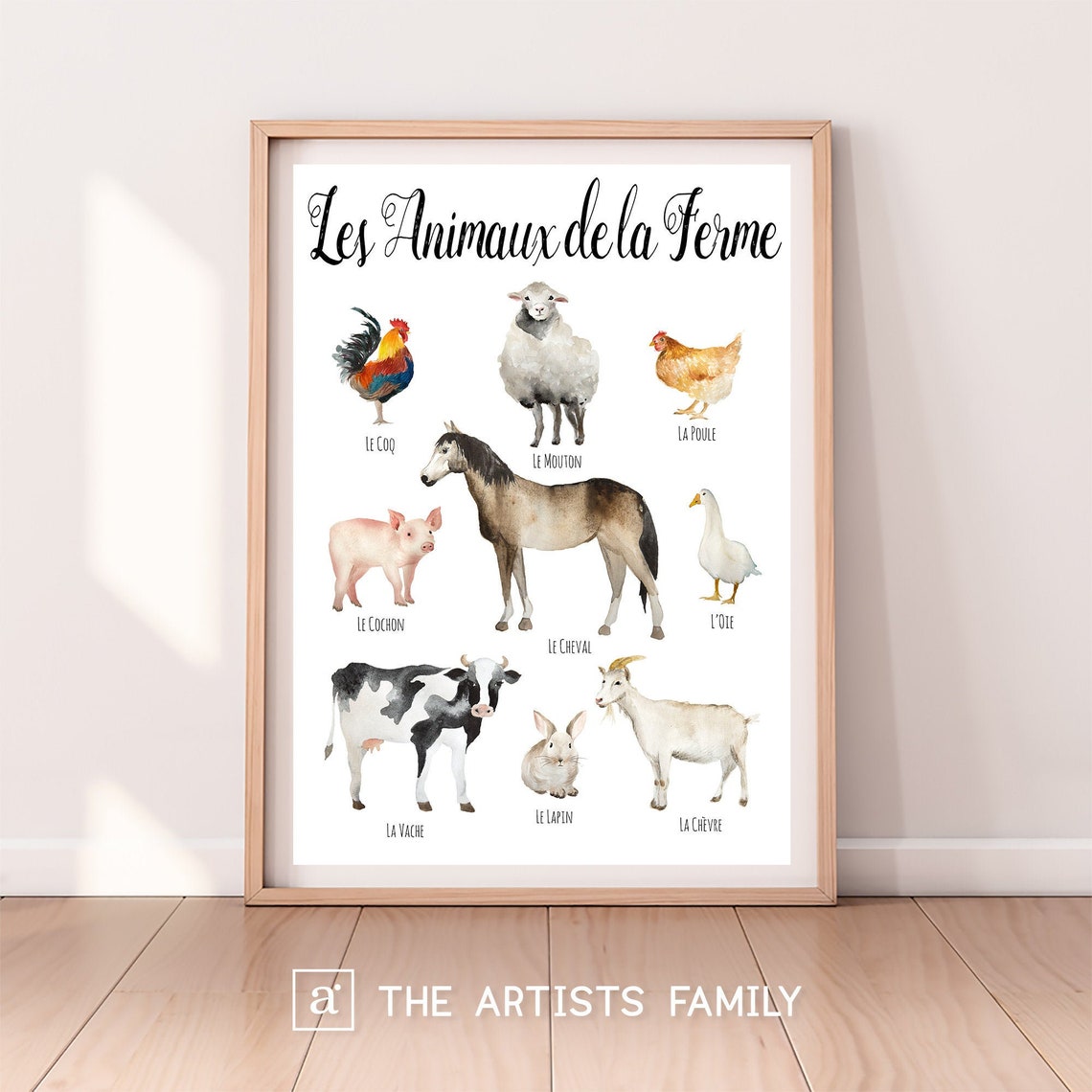 Les Animaux De La Ferme French Educative Downloadable Prints - Etsy