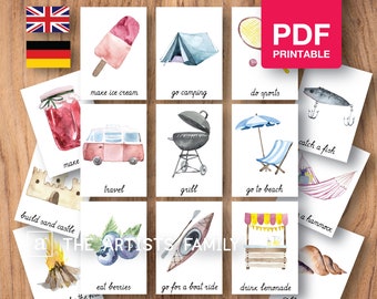 AUTUMN Cards Watercolor Montessori Nomenclature Flash 3 Parts | Etsy