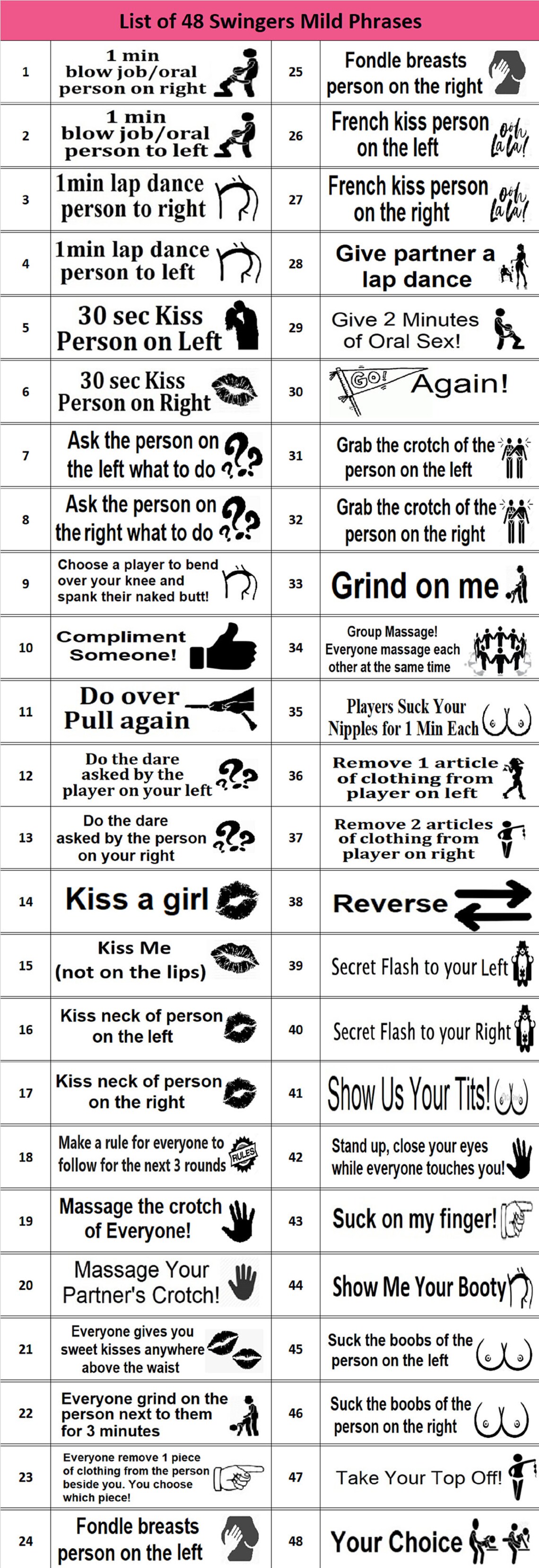Sexy Swingers Lifestyle Fetish Party Game Perfect Etsy