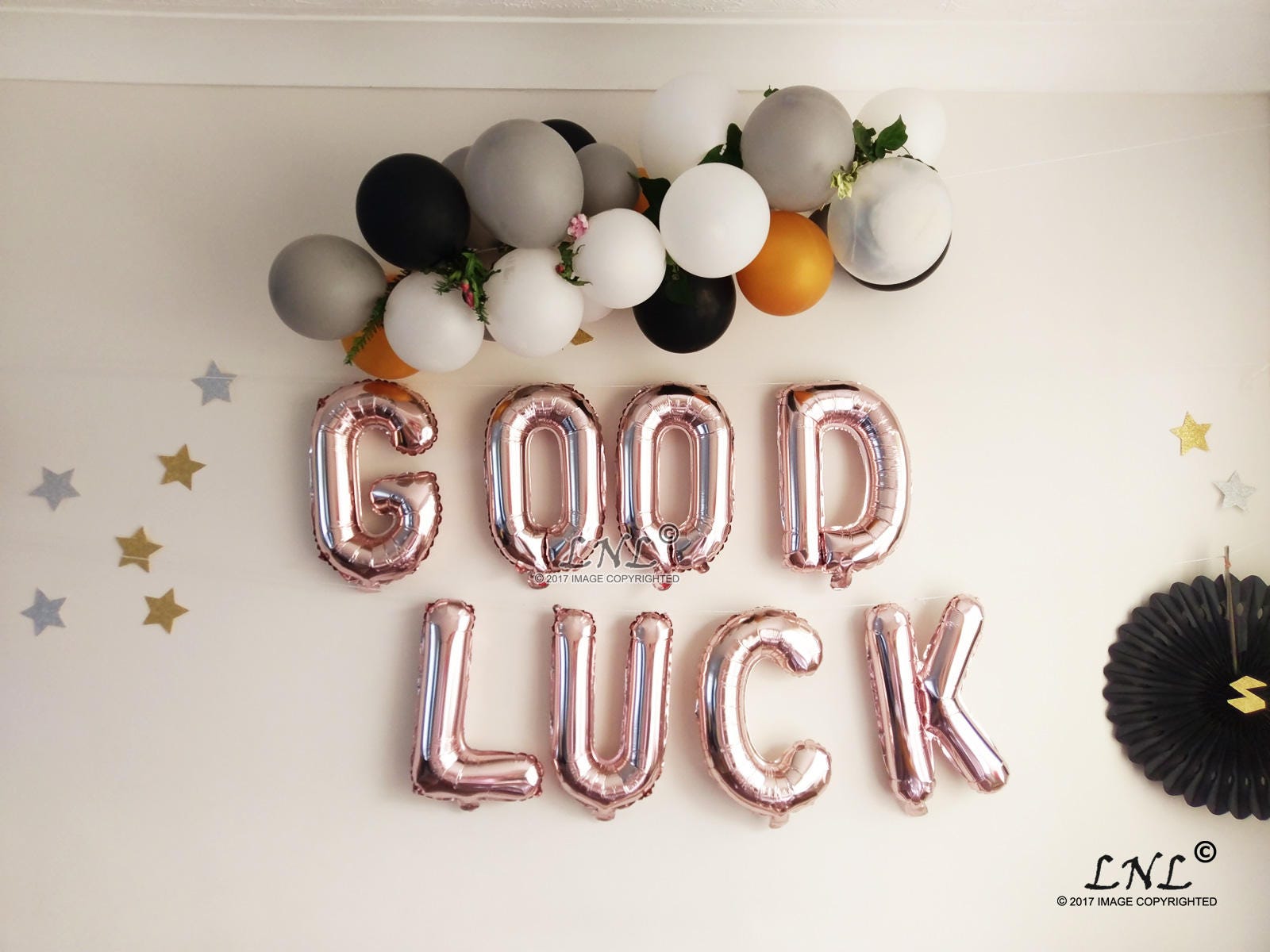 Good Luck Gold Balloons Garland Wedding Balloons Balloon - Etsy UK