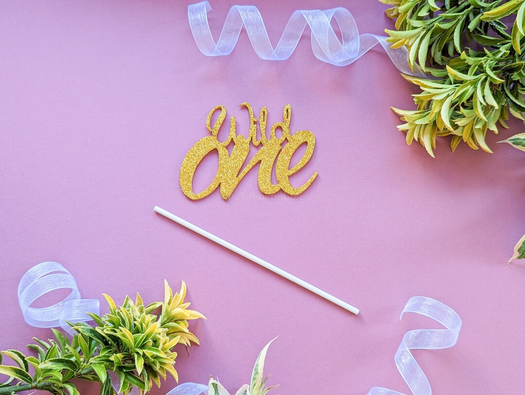 Wild One Card Cake Topper Gold Animal Jungle 1st Birthday Foam - Etsy