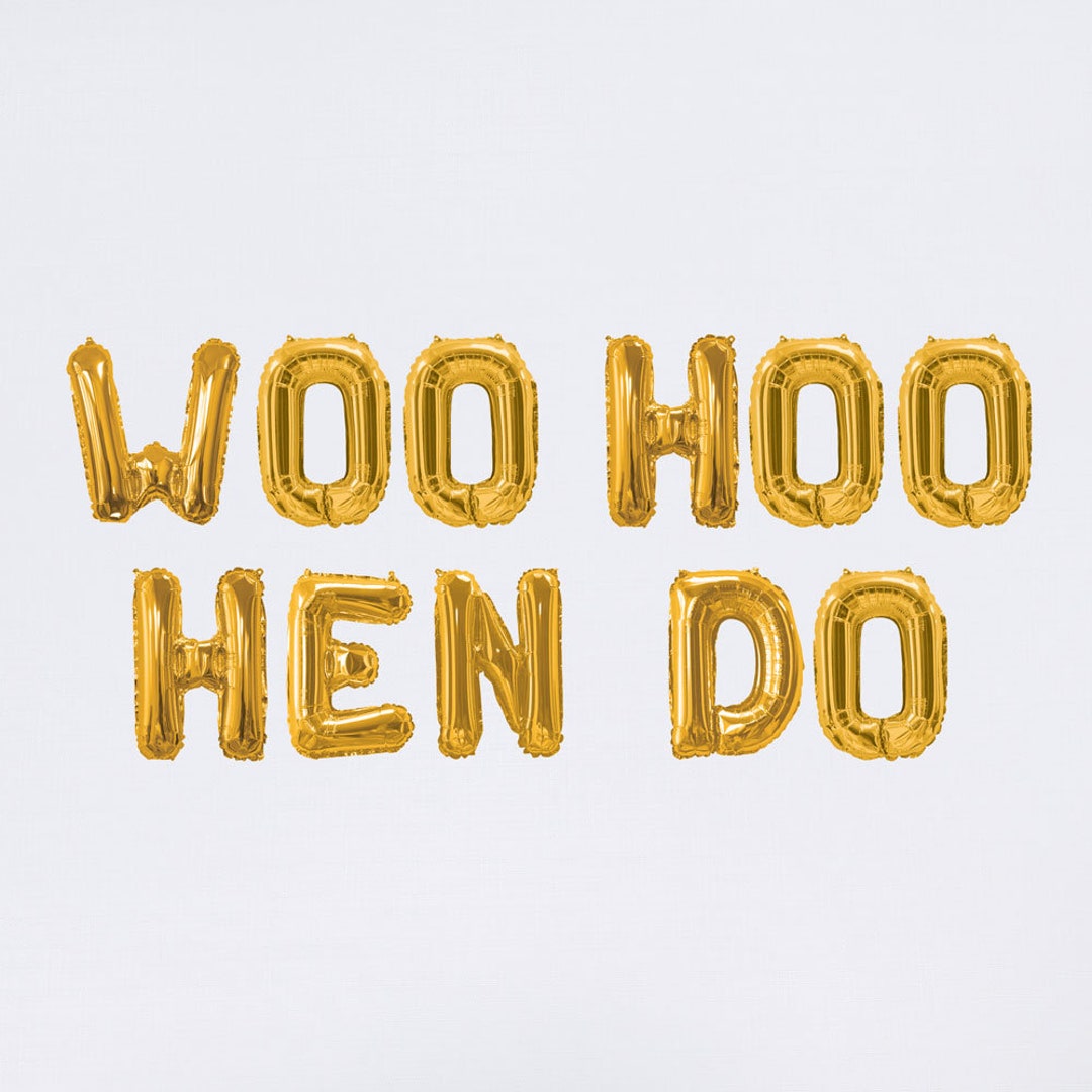 WOO Hoo Hen Do Rose Gold Balloons, Hen Ballloons, Garland Balloons ...