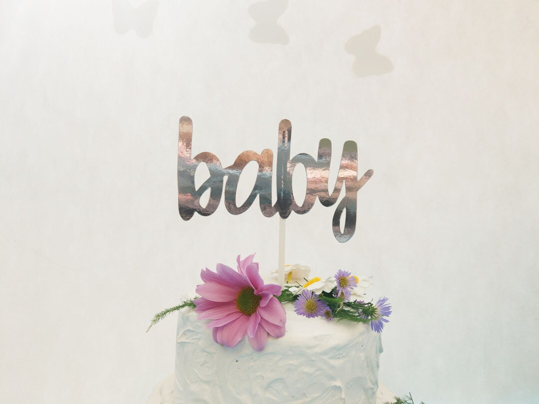 Baby Cake Topper, Glitter Cake Topper, Party Cake Topper, One, Baby ...