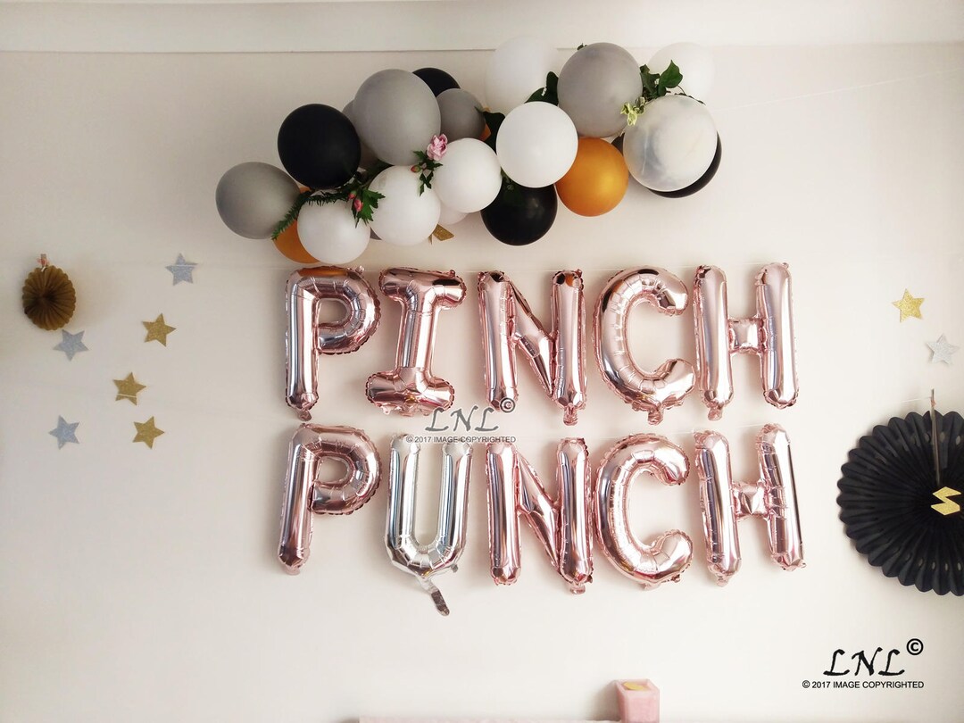 Pinch Punch Rose Gold Balloons Birthday Ballloons Custom - Etsy