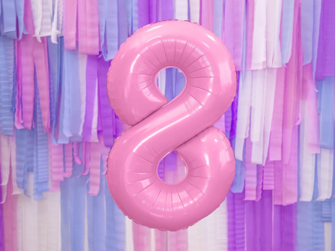 Pink Balloons,any Number 34" Balloons, Numbers Foil Balloons, Age, Wild ...