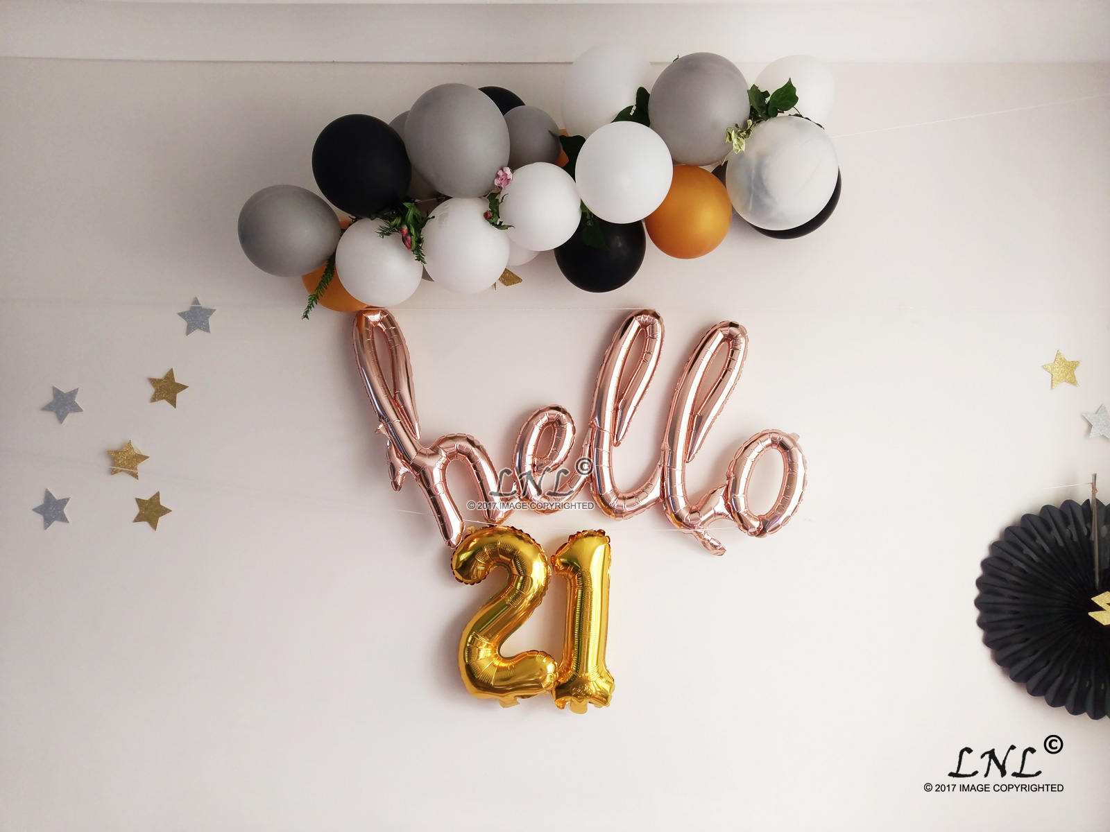 Hello Script Rose Gold Balloons Hello 21 Birthday, 21st, 21stballoons ...