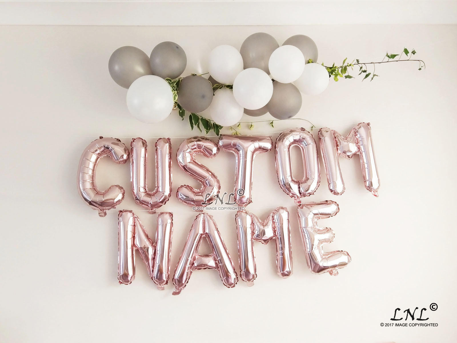 Custom Name Rose Gold Balloons Personalized Ballloons - Etsy UK