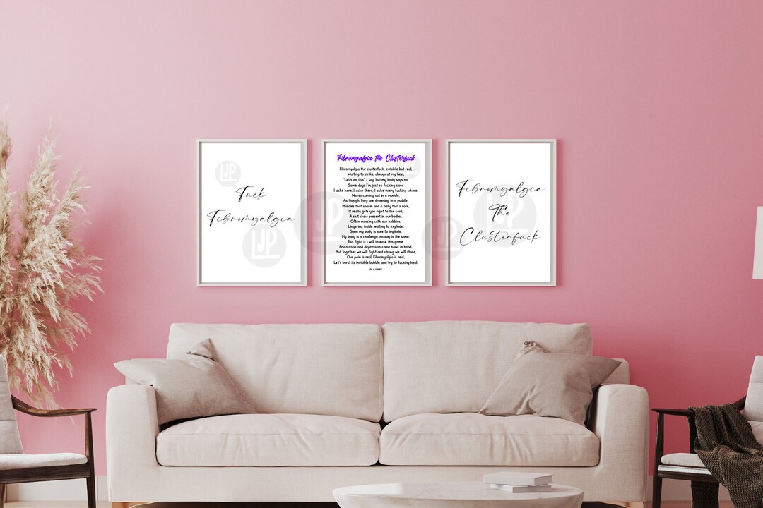 Fibromyalgia Art Print Set – Inspirational Wall Decor (digital Download ...