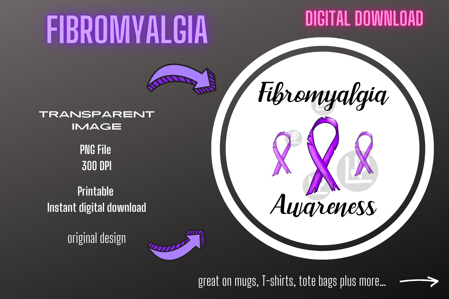 Digital Download - PNG File - Transparent Image - New - “fibromyalgia ...