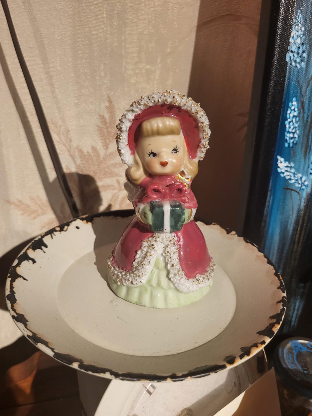 Vintage Napco Angel Bell Figurine - Etsy