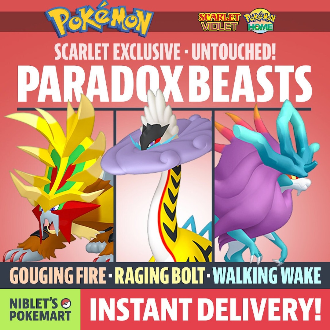 PARADOX BEASTS Gouging Fire, Raging Bolt & Walking Wake Scarlet ...
