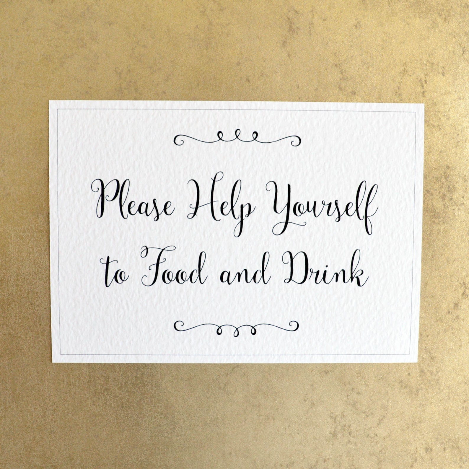 Please Help Yourself to Food and Drink Wedding Sign 260gsm | Etsy