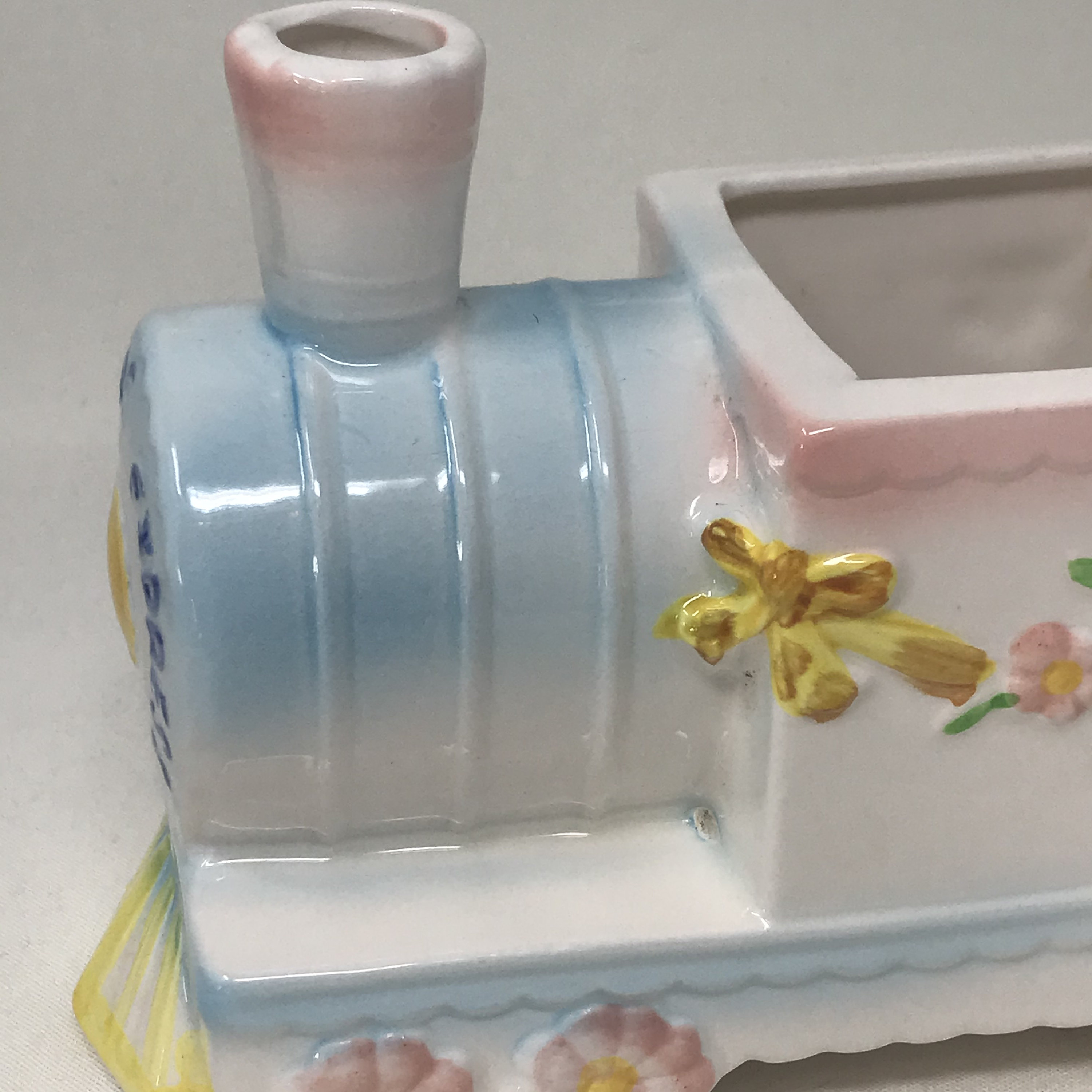 Lefton Train Nursery Planter/vintage Planter /nursery Decor /nursery ...