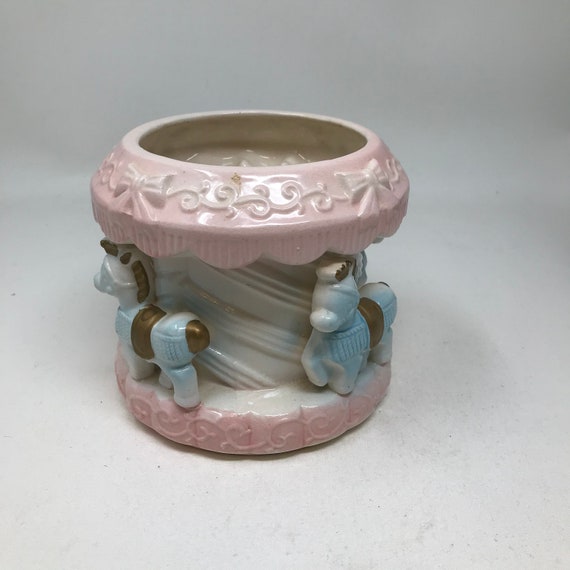 Vintage Nursery Planter From Japan /carousel Nursery Planter | Etsy