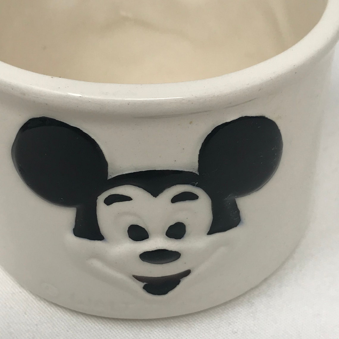 Vintage Ceramic Mickey Mouse Cup With Handle /Hand Painted Ceramic ...