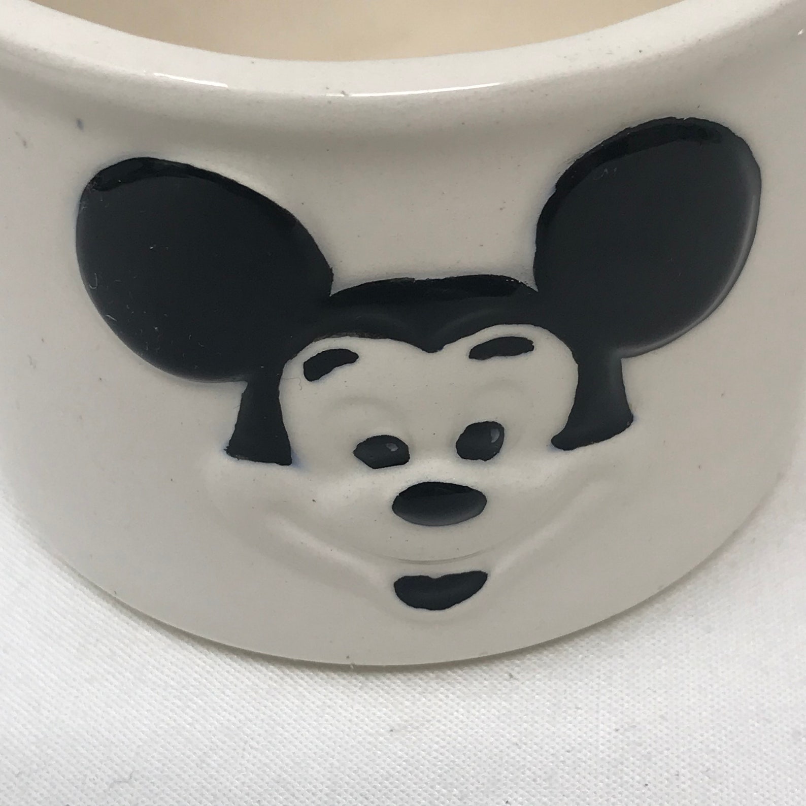 Vintage Ceramic Mickey Mouse Cup With Handle /Hand Painted Ceramic ...