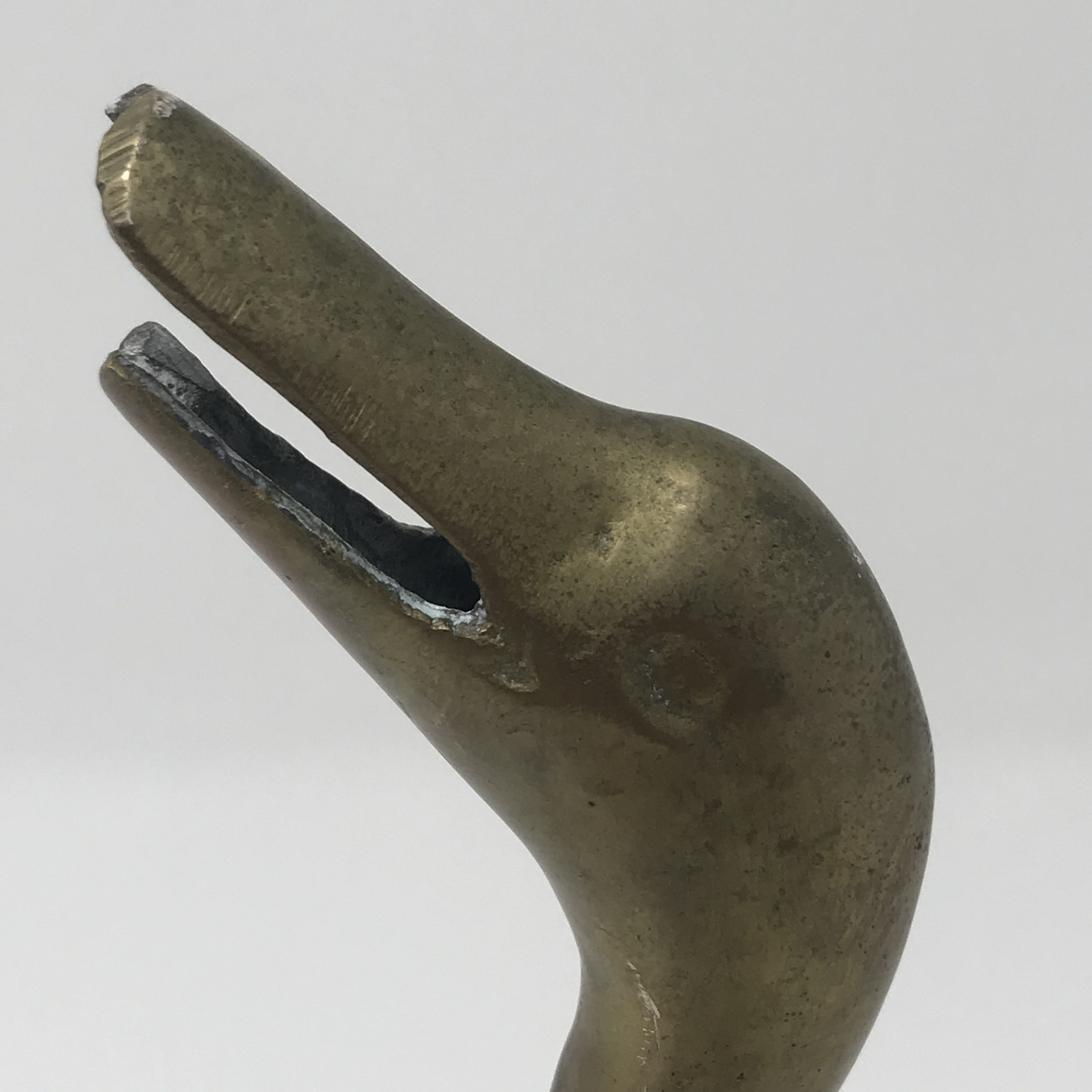 Large Brass Goose large Brass Swan brass Figurine bird Collectors bird ...