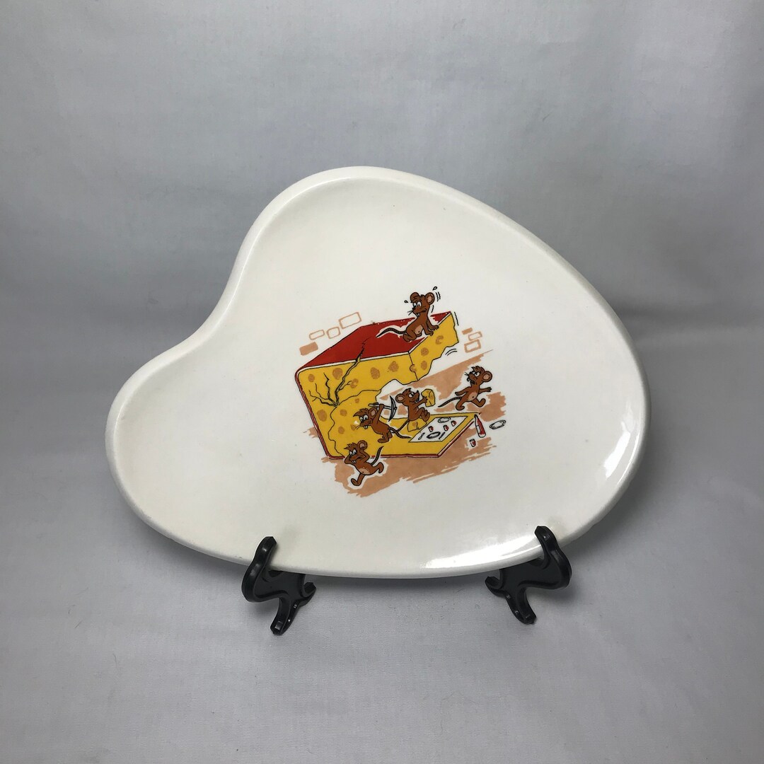 Vintage Ceramic Mouse Cheese Plate vintage Cheese Plate With Mouse ...