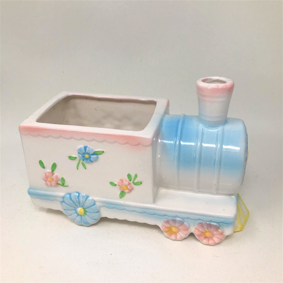 Lefton Train Nursery Planter/vintage Planter /nursery Decor /nursery ...