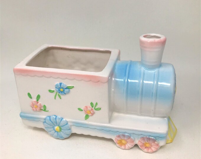 Lefton Train Nursery Planter/vintage Planter /nursery Decor /nursery ...