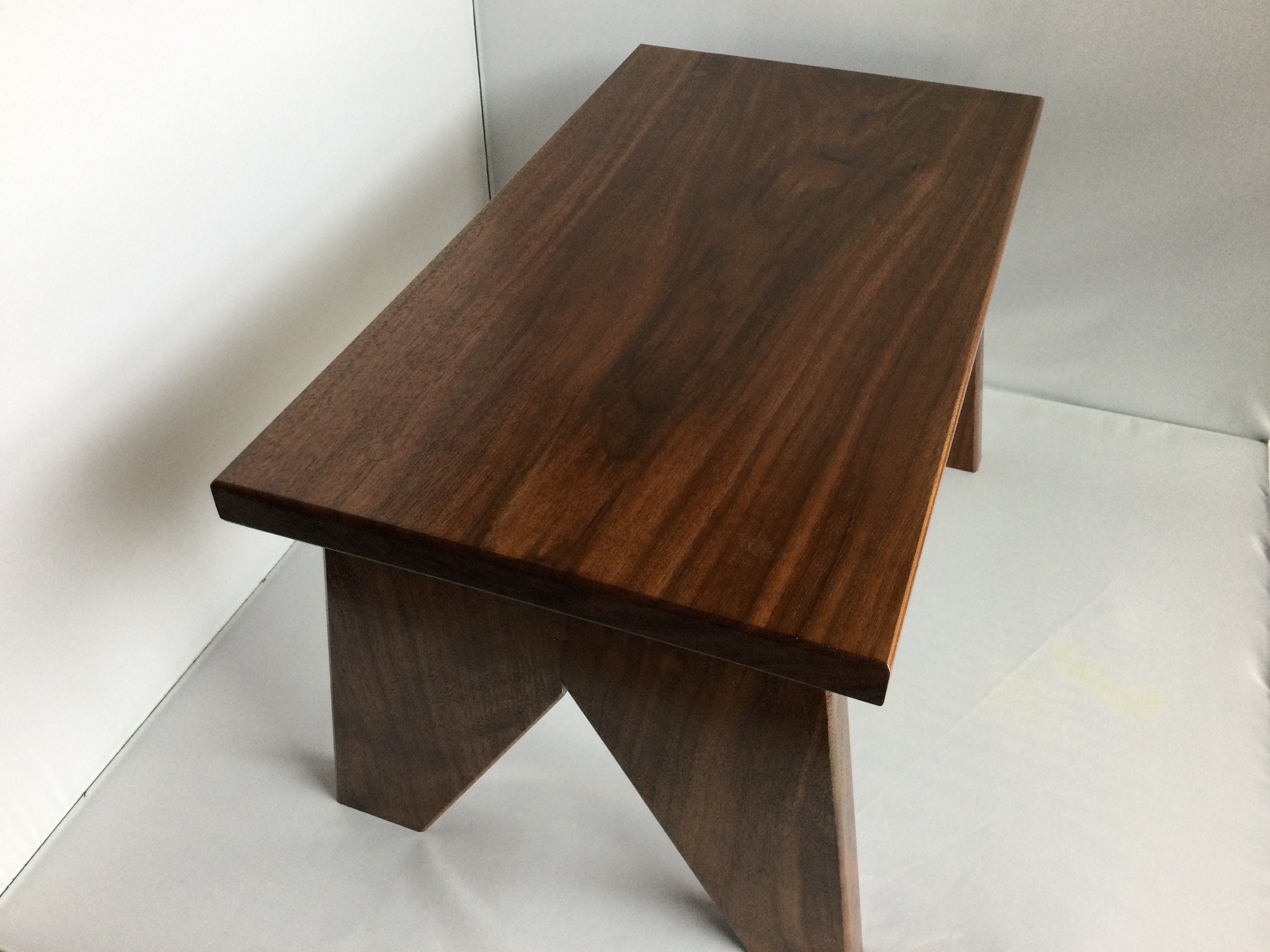 Mid-century Modern Step Stool Adult Walnut Hardwood Step - Etsy