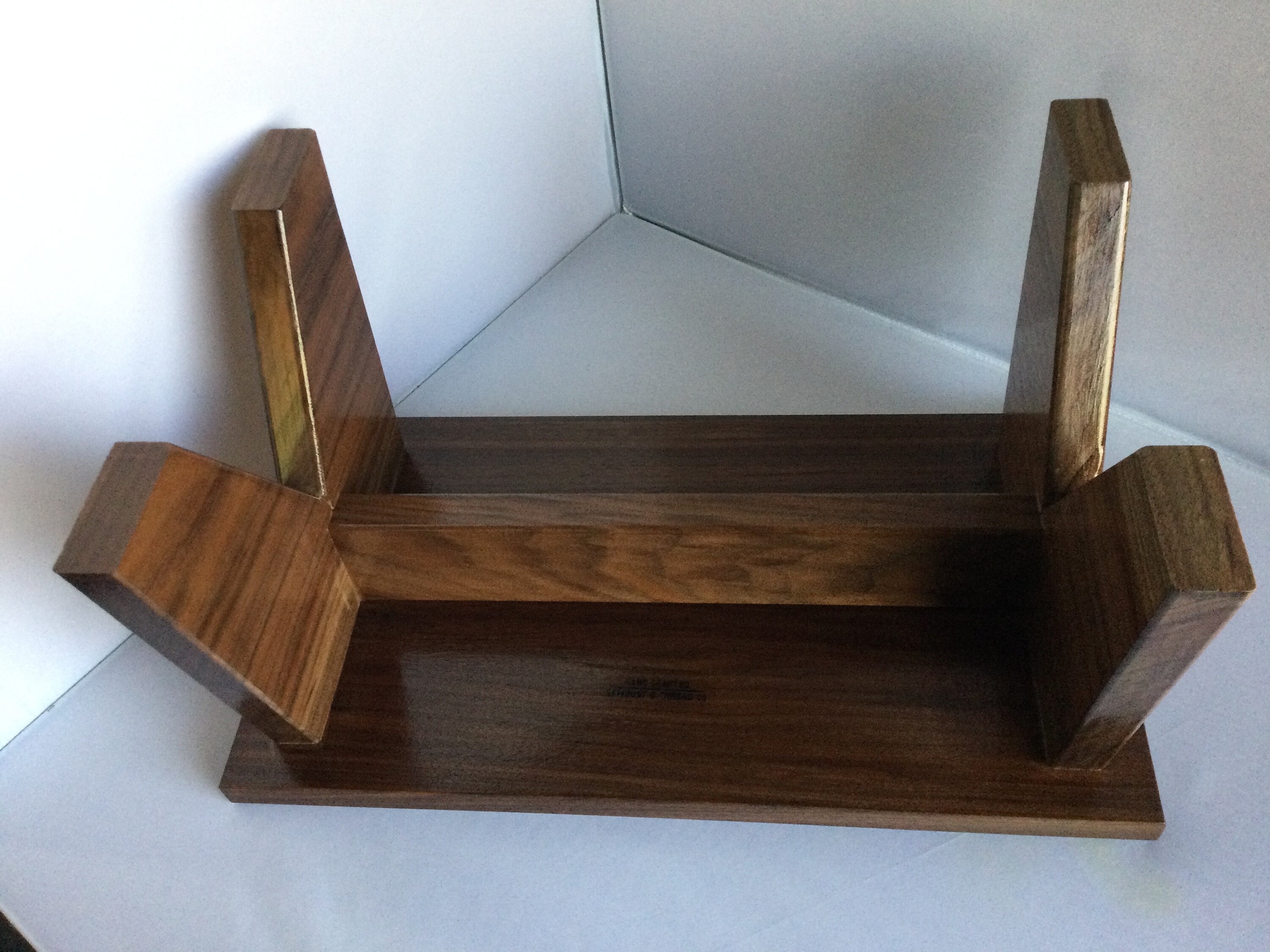 Mid-century Modern Step Stool Adult Walnut Hardwood Step Stool ...