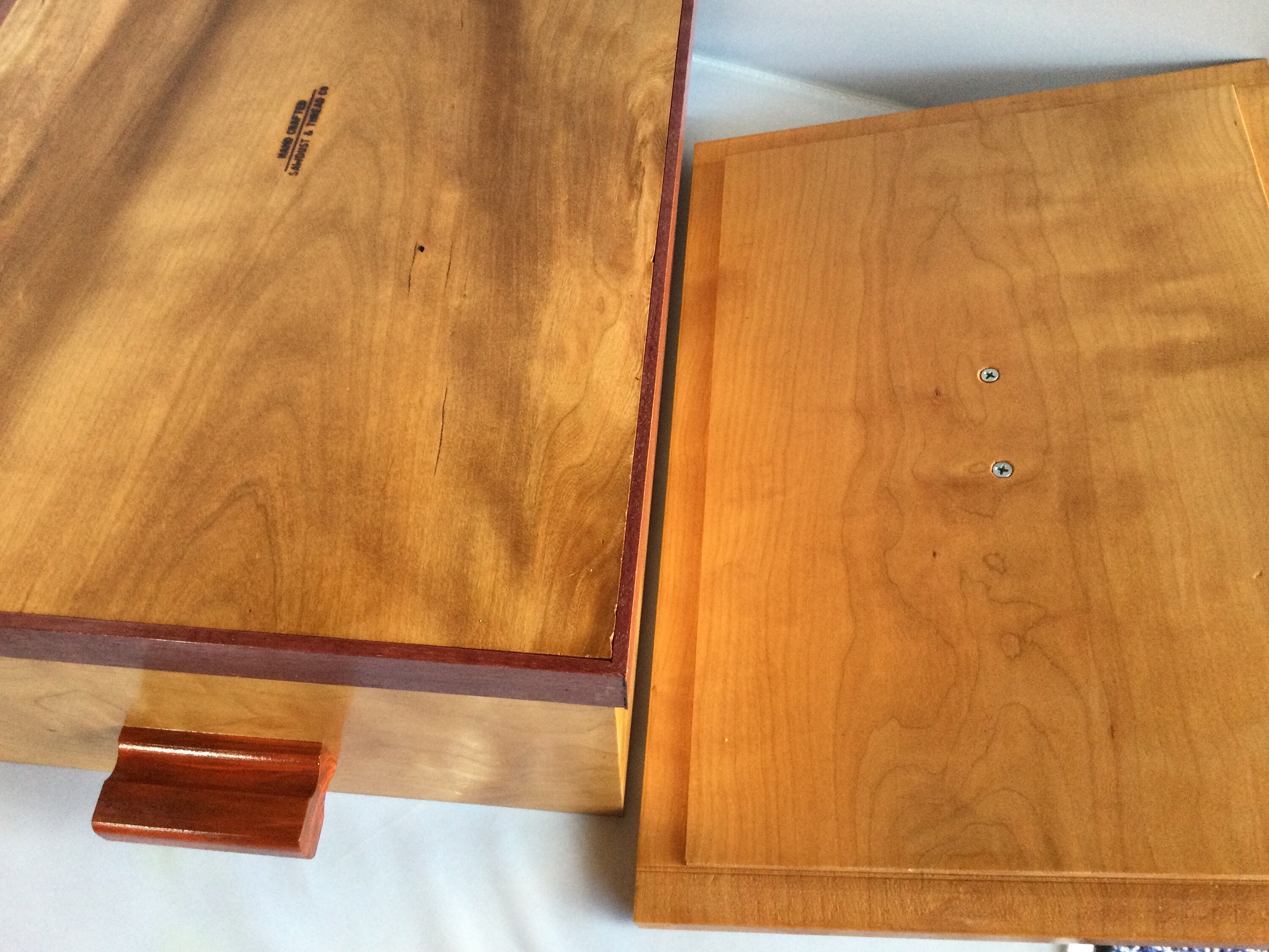 Handcrafted Cherry Memorial Box | Wooden Box | Gift Box | Memorial Box ...