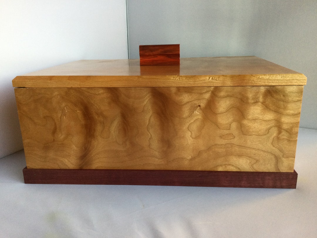 Handcrafted Cherry Memorial Box | Wooden Box | Gift Box | Memorial Box ...