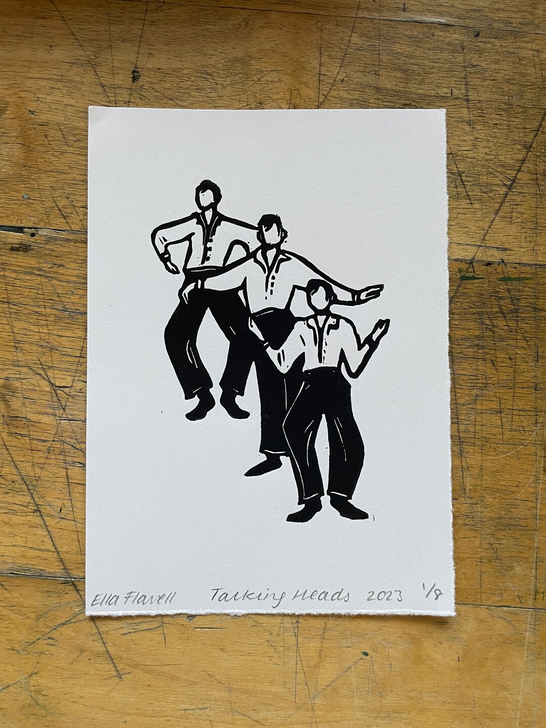 Talking Heads Original Handmade Linocut Print - Etsy