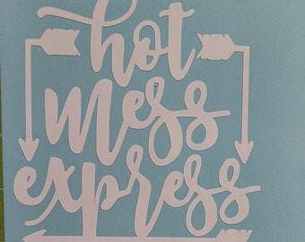 Hot Mess Express Car Decal Car Sticker Mom Decal Funny - Etsy
