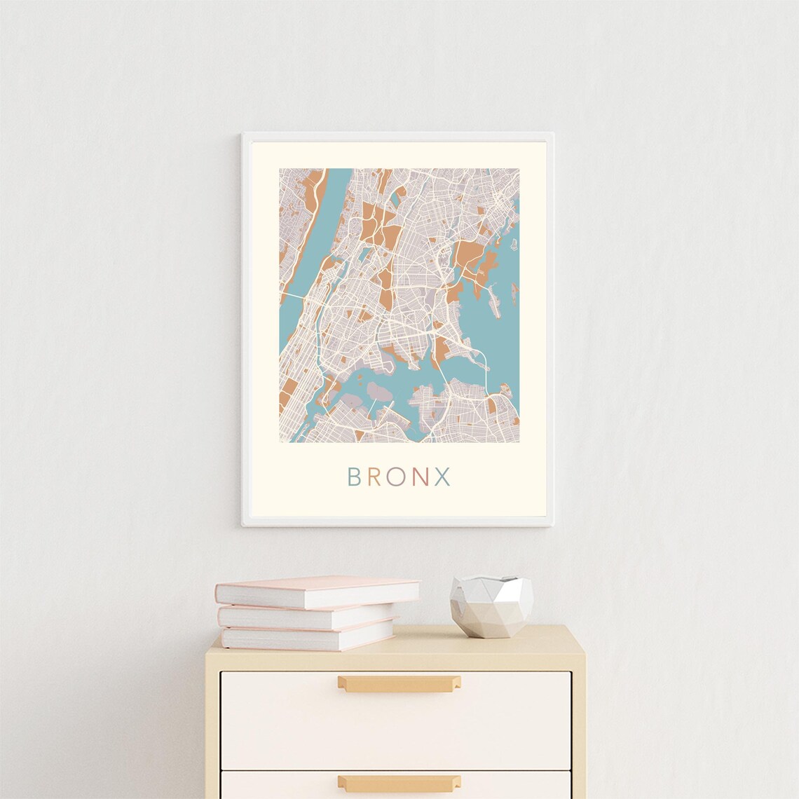 Bronx Map Print Bronx NY Bronx City Map Bronx Art Print - Etsy