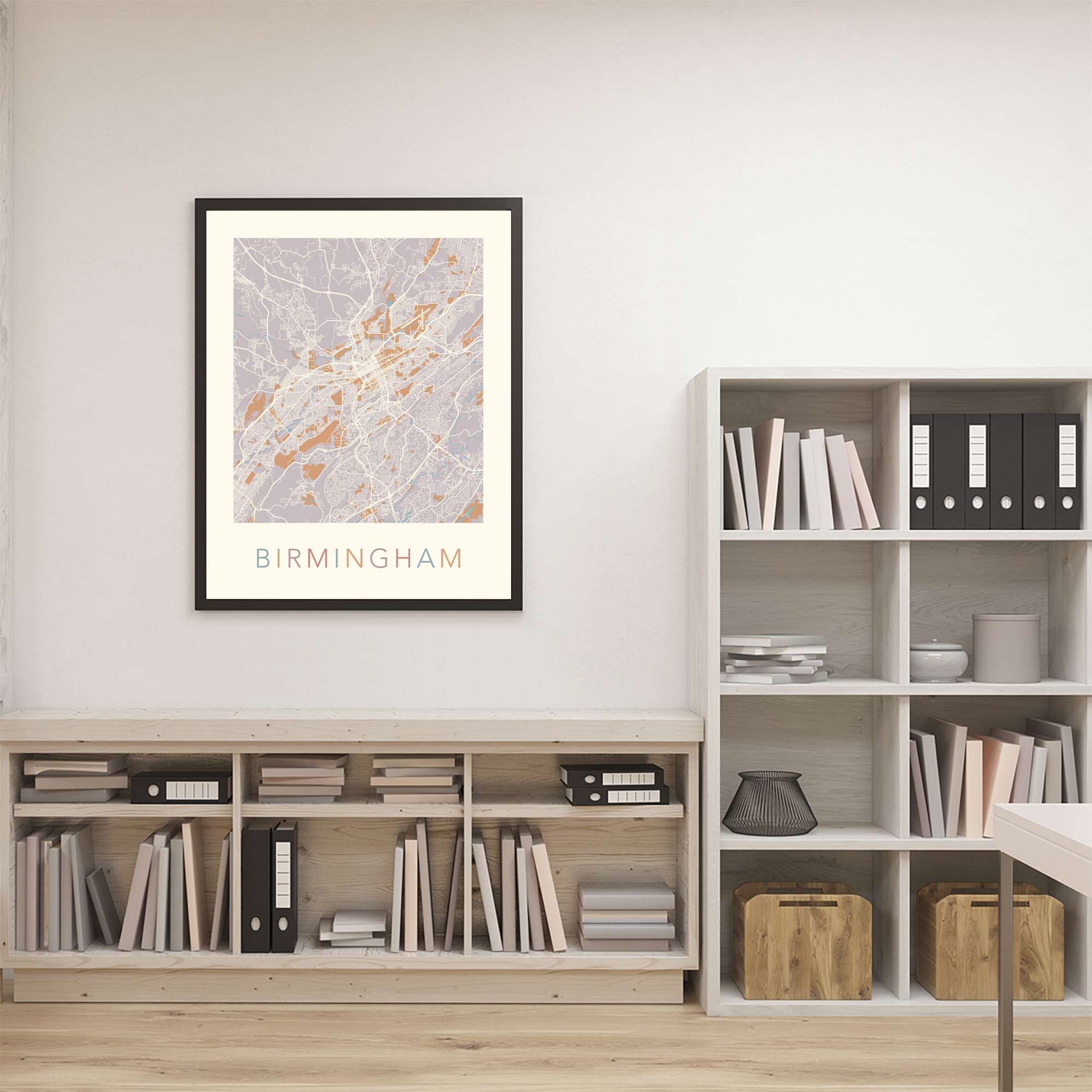 Birmingham Alabama Map Birmingham Poster Birmingham Print | Etsy