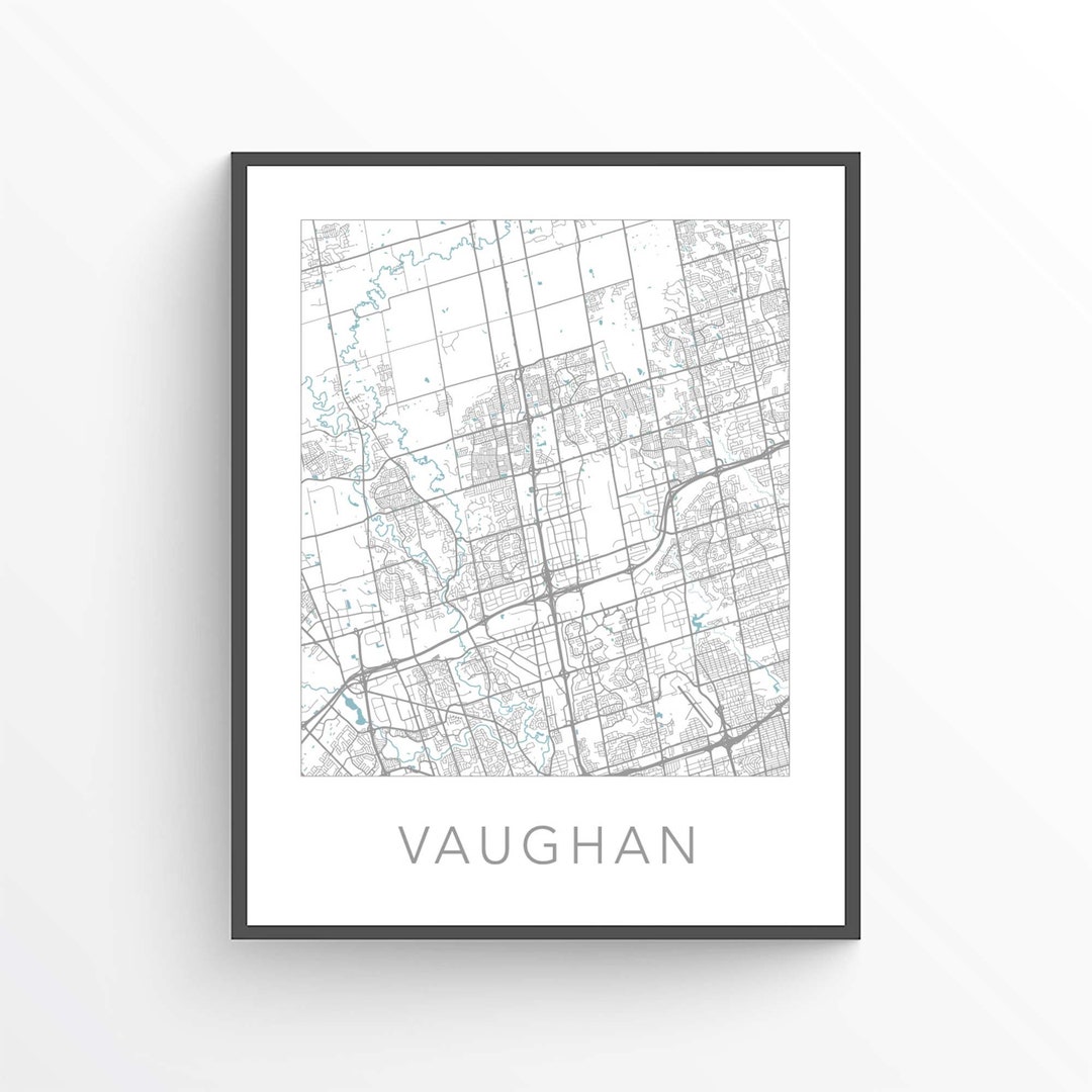 Vaughan Map Print, Vaughan ON, Vaughan City Map, Vaughan Wall Art ...