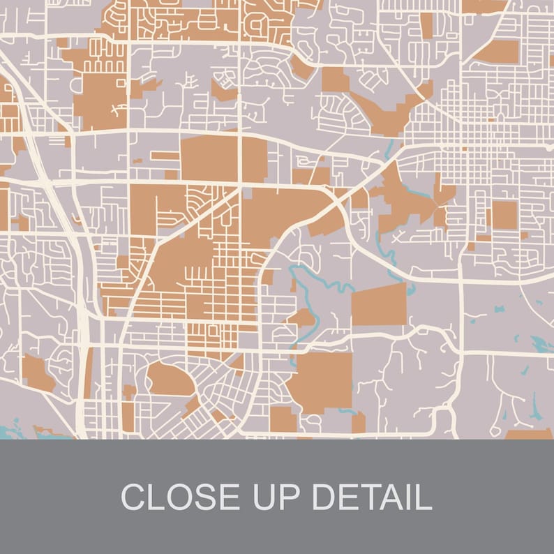 Cedar Rapids Map Cedar Rapids Iowa Cedar Rapids Print Cedar | Etsy