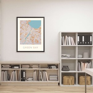 Green Bay Map, Wisconsin, Green Bay Print, Green Bay Poster, Green Bay ...