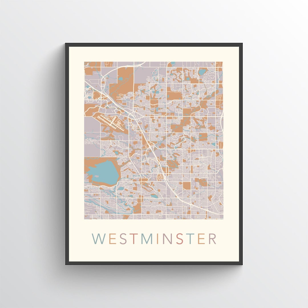 Westminster Map Print, Westminster CO, Westminster City Map ...