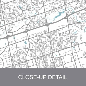 Markham Map, Markham ON, Markham City Map, Markham Wall Art, Markham ...