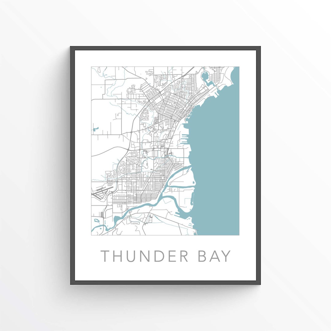 Thunder Bay Map, Thunder Bay ON, Thunder Bay City Map, Thunder Bay Art ...