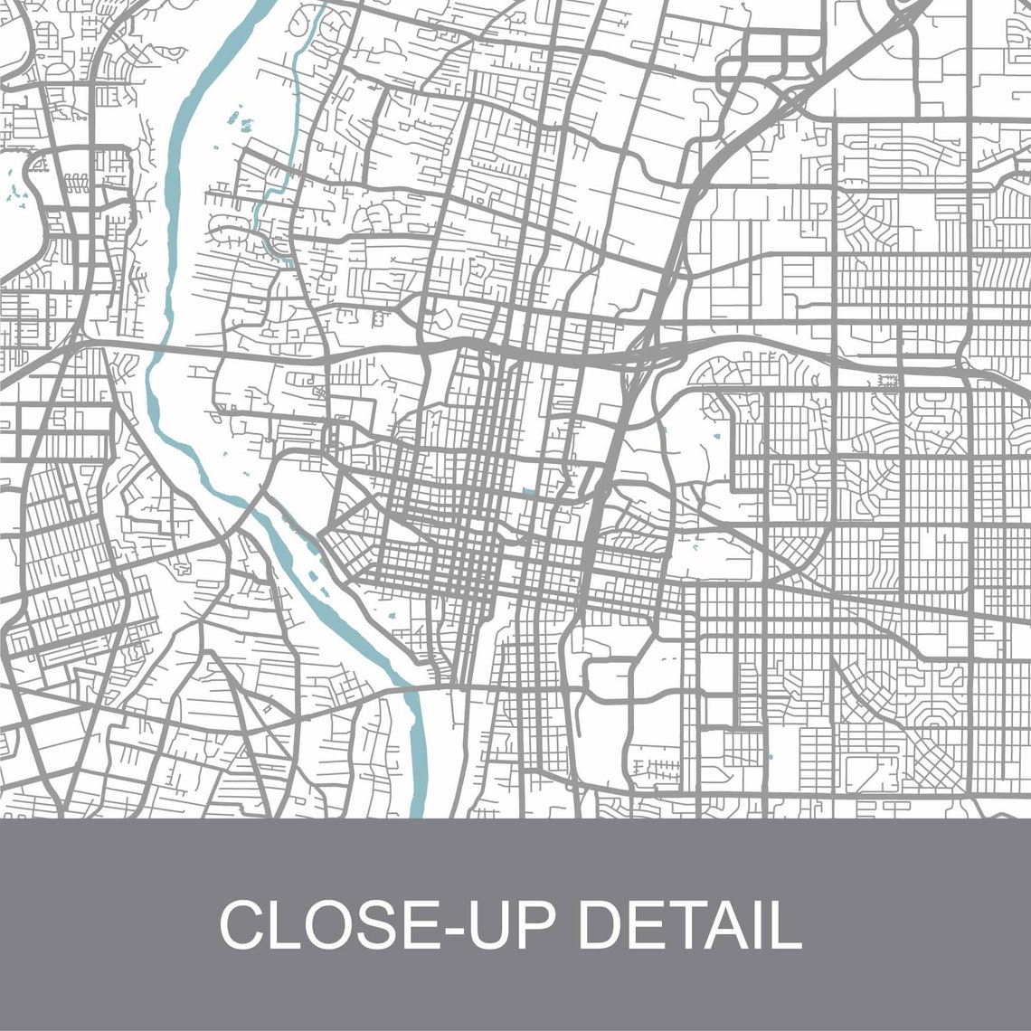 Custom City Map Digital Download Personalized Map Any City | Etsy Canada