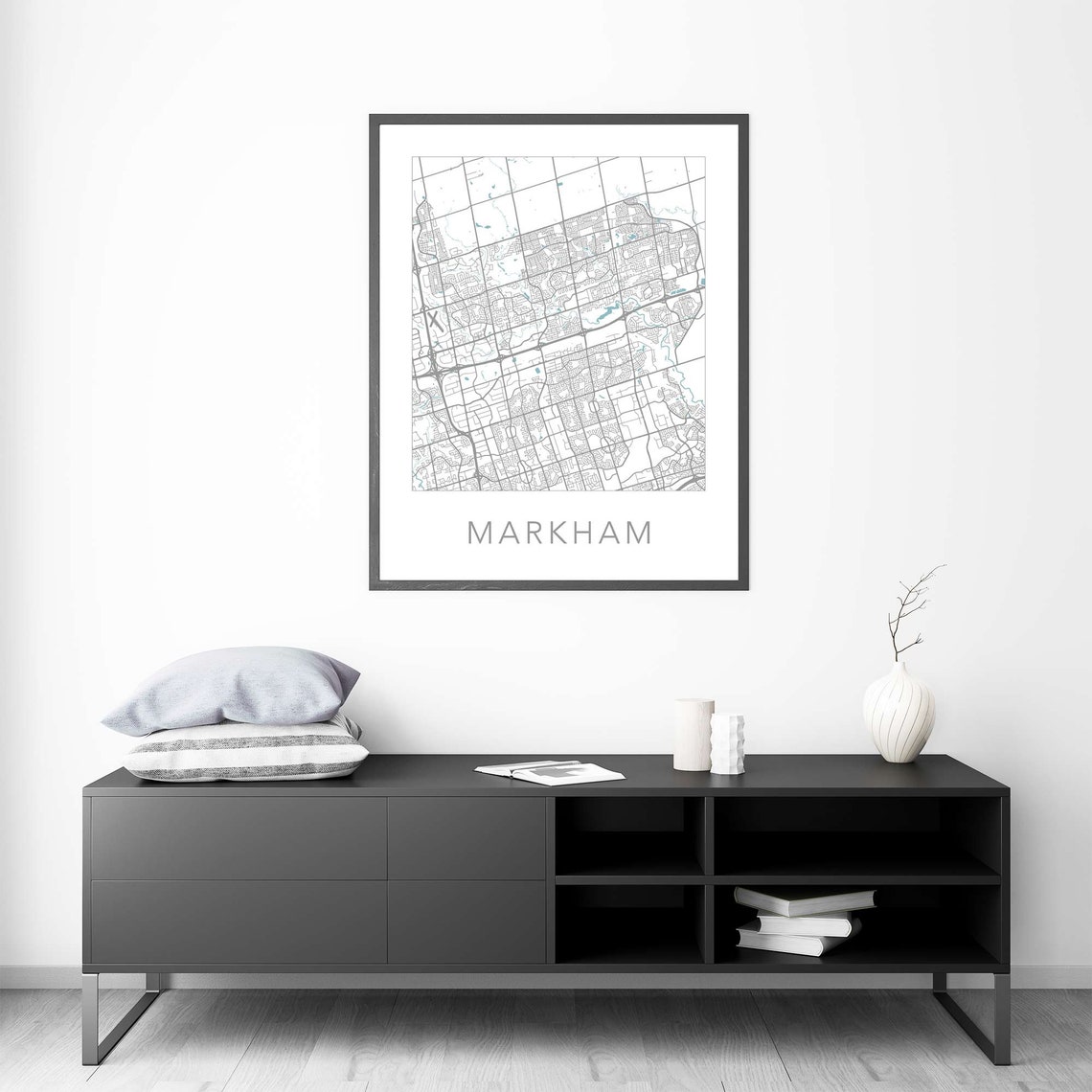 Markham Map Markham ON Markham City Map Markham Wall Art - Etsy Canada